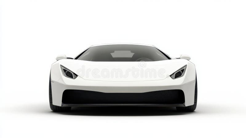Front Profile of Unbranded Modern Sports Car Stock Illustration ...