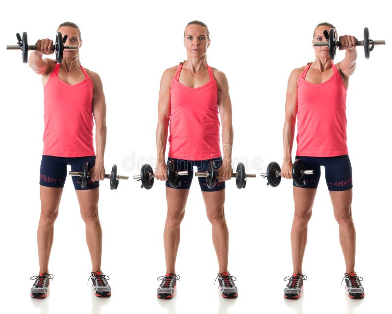 Front Raise stock image. Image of exercise, series, lifting - 58992773