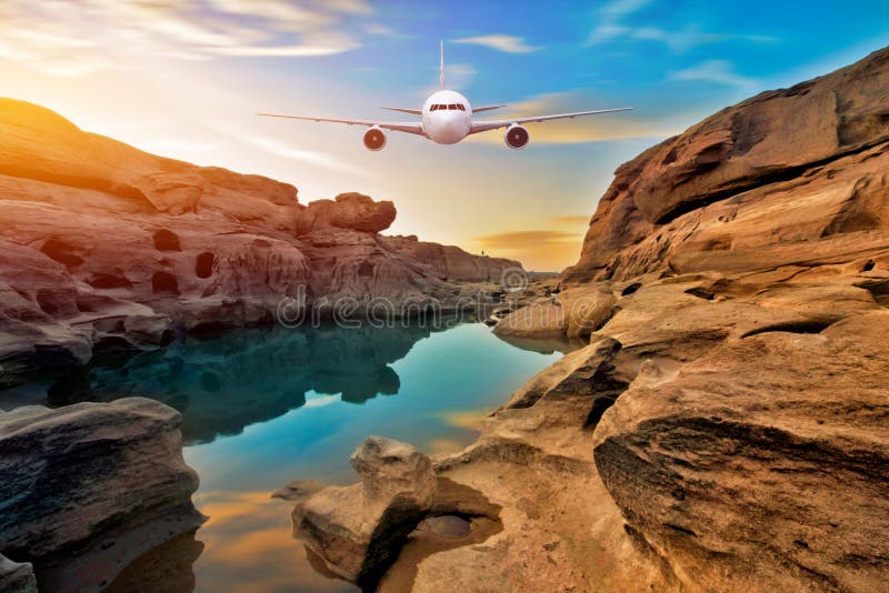 Aircraft in the sunset stock photo. Image of artwork - 43877058