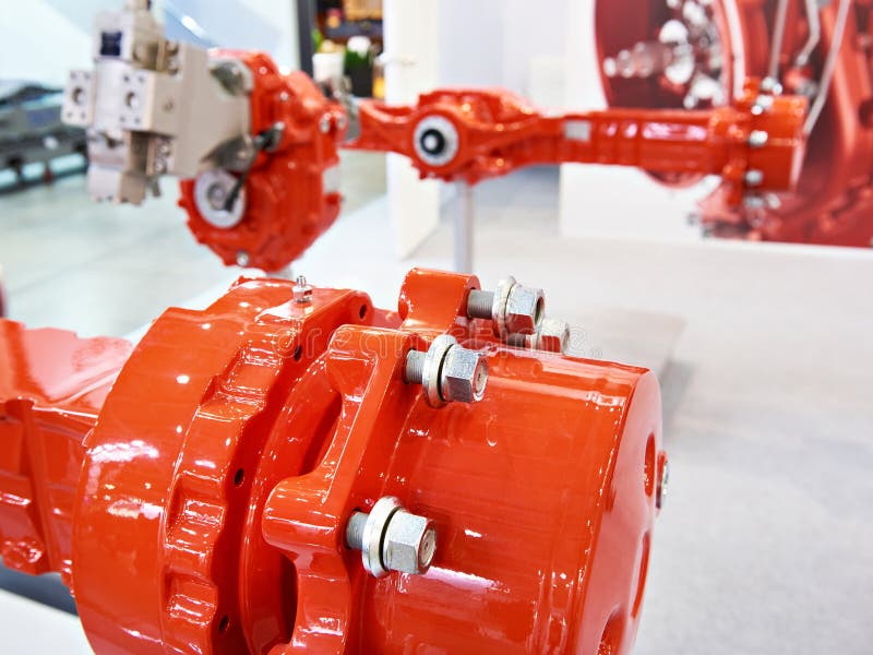 Front and Rear Axles for Backhoe Loaders Stock Photo - Image of repair ...