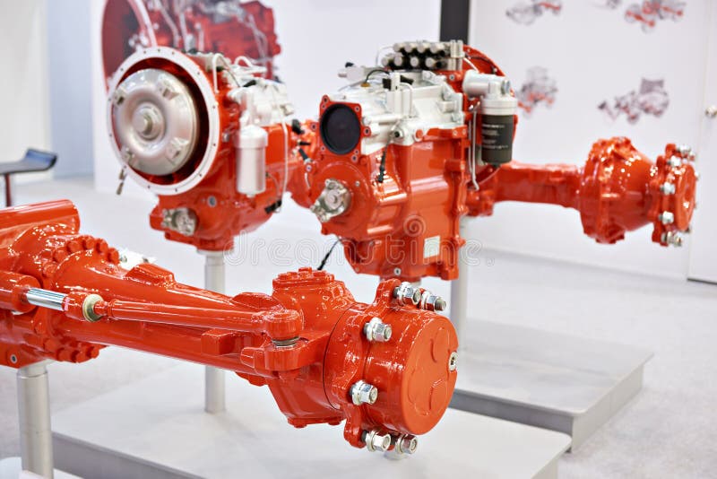 Front and Rear Axles for Backhoe Loaders Stock Photo - Image of gear ...