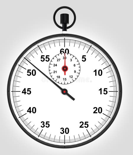 Front Render Perspective on Running Stopwatch Stock Illustration ...