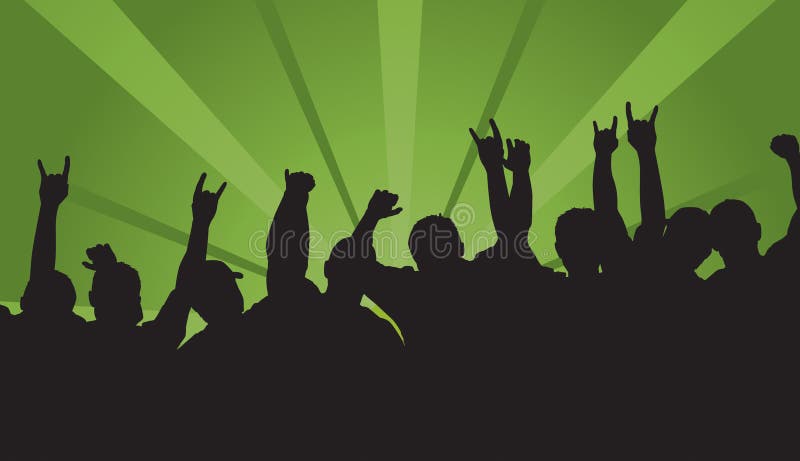 Front Row Crowd stock vector. Illustration of youth, slayers - 2483791