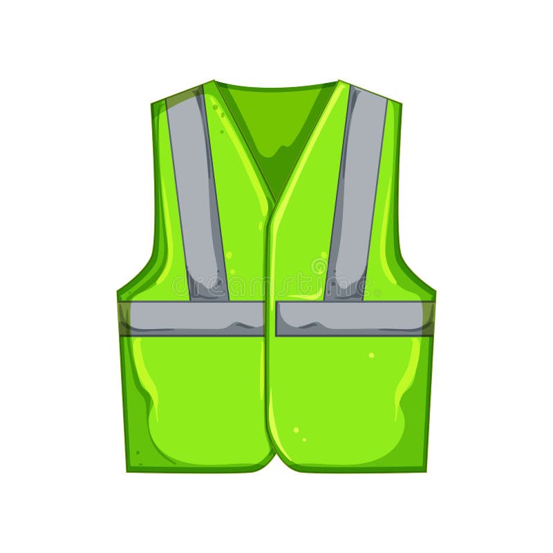 Front Safe Vest Cartoon Vector Illustration Stock Vector - Illustration ...