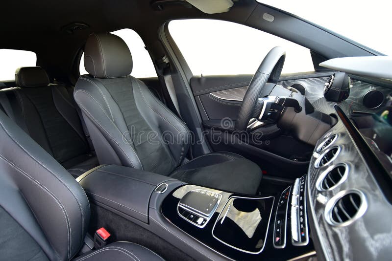 Front Seats of a Modern Passenger Car Stock Image - Image of auto ...