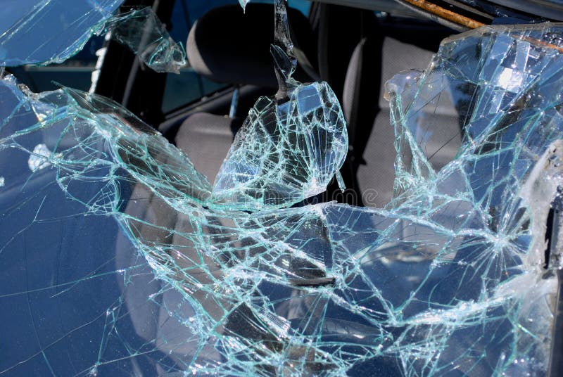 Front Shield after Massive Car Crash Stock Photo - Image of damaged ...