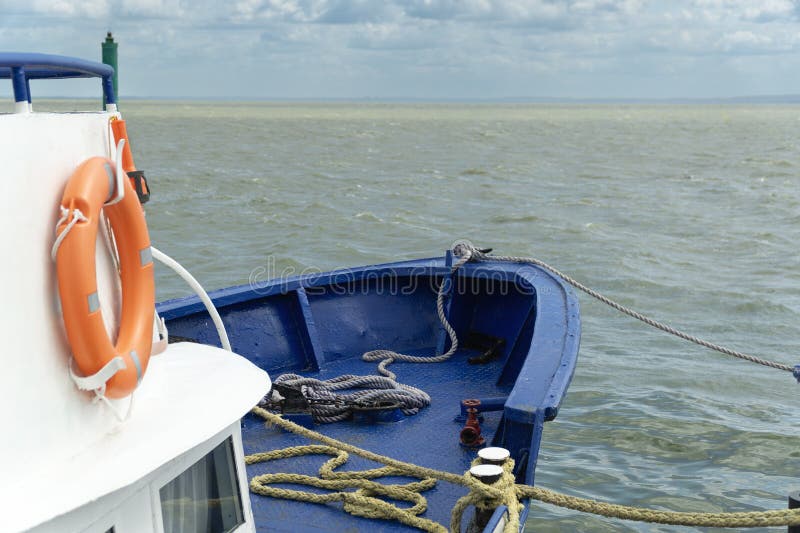 The Front of the Ship and the Rough Sea Stock Photo - Image of line ...