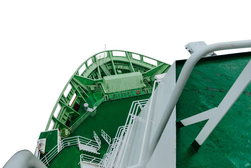 Front of the Ship on a White Isolated Background Stock Image - Image of ...