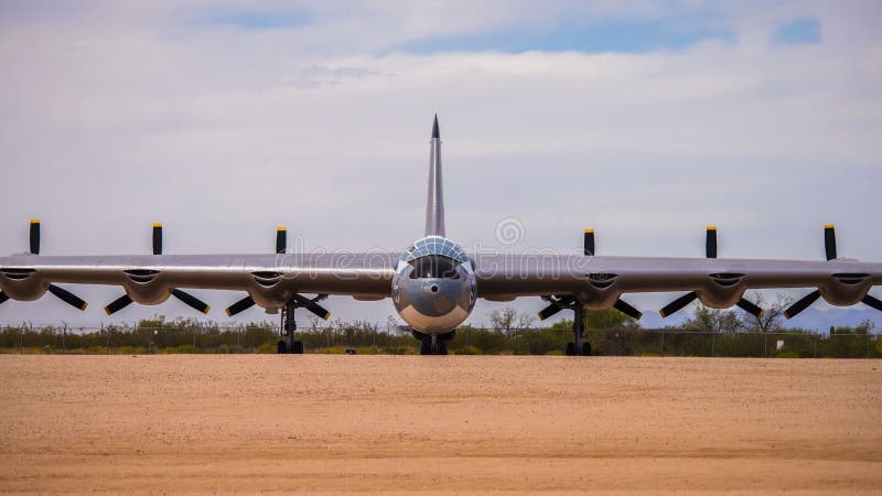 Front Shot of an Airplane on the Ground Ready To Take Off Stock Image ...