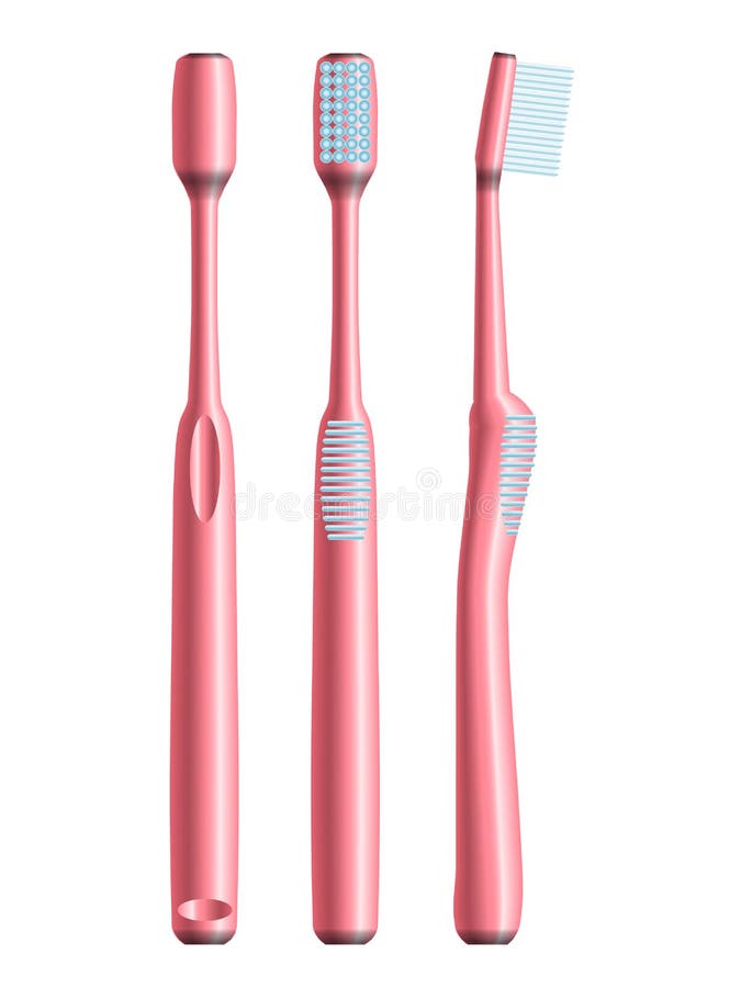 A pink toothbrush stock vector. Illustration of isolated - 32201909