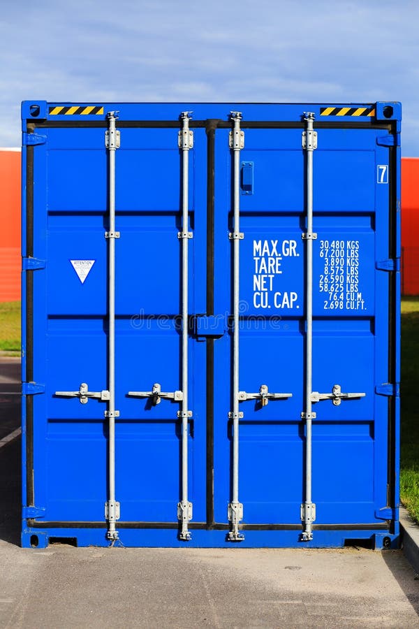 Front Side of Cargo Container Stock Photo - Image of container ...