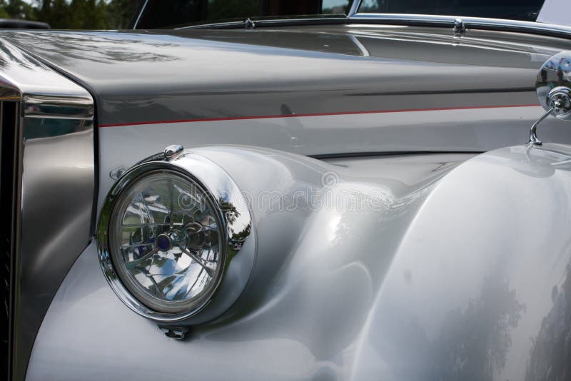 Front Side of a Classic Car Stock Photo - Image of retro ...
