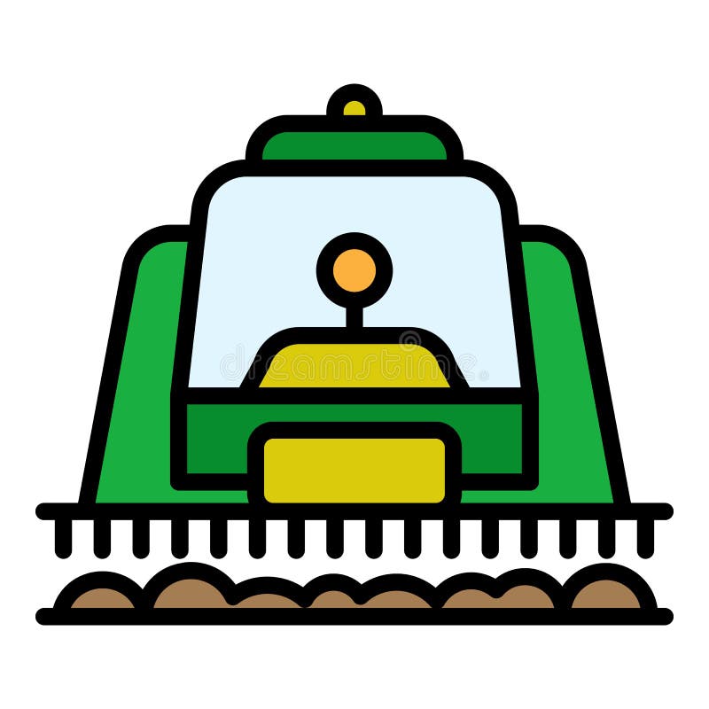 Front Side of Combine Icon Color Outline Vector Stock Vector ...