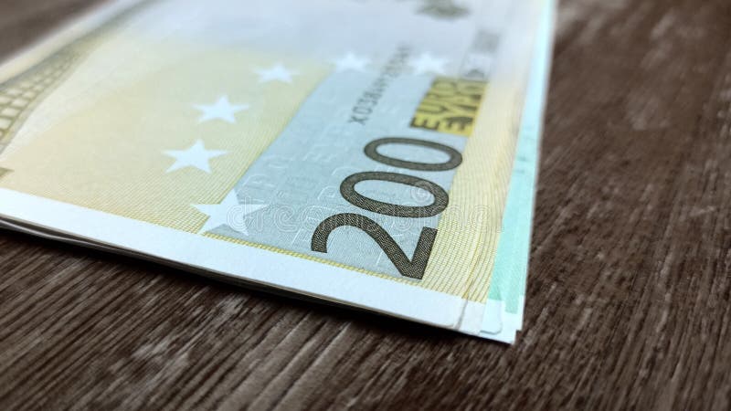 Close-up of 200 Euros. Front Side of the Banknote. Stock Photo - Image ...