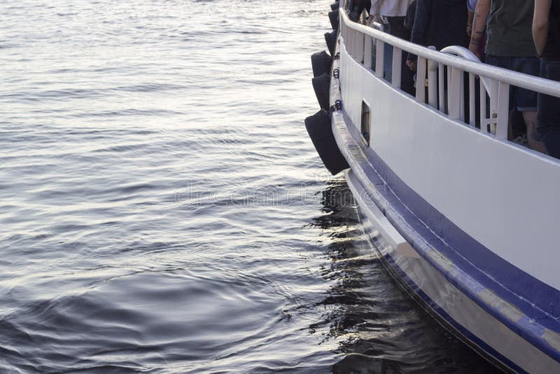 Front Side of Ferry on the Sea Stock Photo - Image of design, texture ...