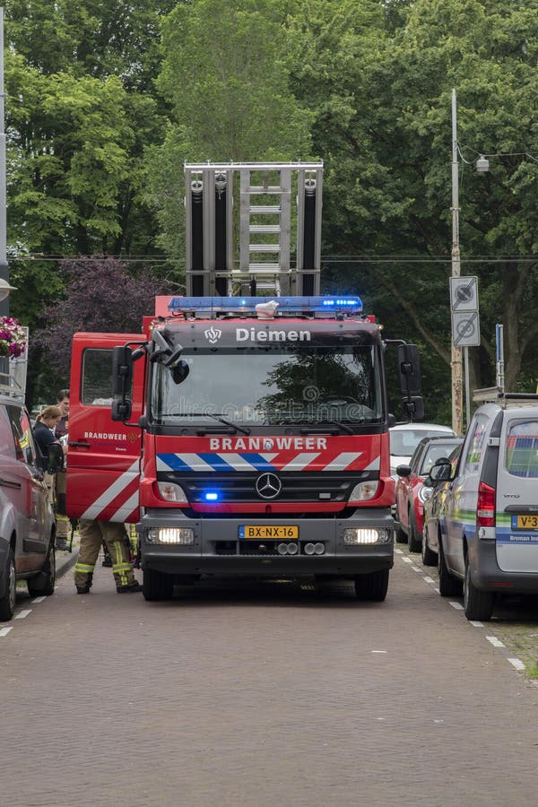Front Side Fire Department Truck at Amsterdam the Netherlands 3-6-2024 ...