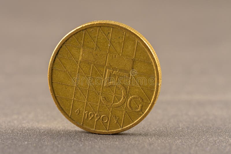 Five Guilder Coin from the Netherlands Stock Photo - Image of europe ...