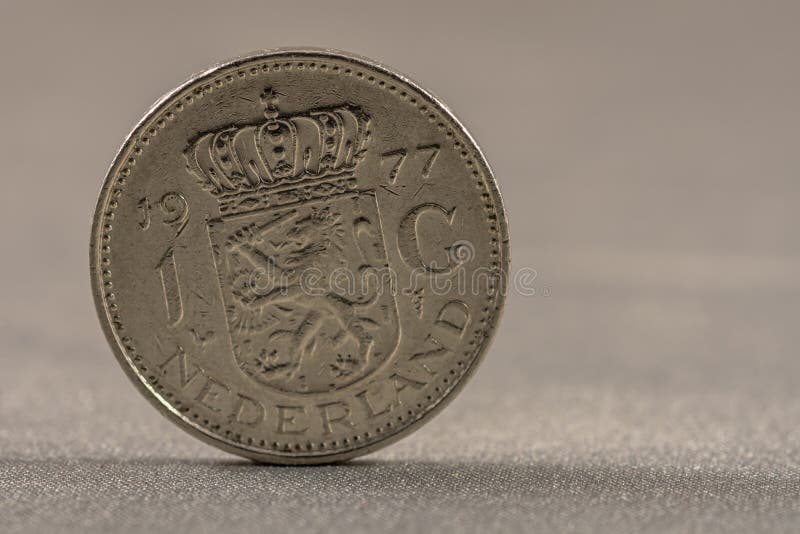 One Guilder Coin from the Netherlands Stock Photo - Image of munt, geld ...
