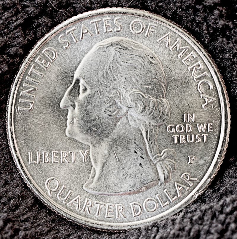 Quarter - 25 cents stock image. Image of macro, change - 527839