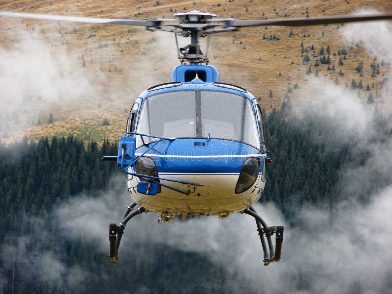 Blue helicopter flying stock photo. Image of blue, propeller - 111992166