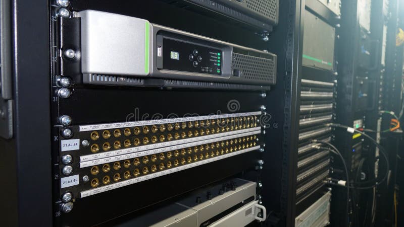 Front Side of the Server. Data Center. Stock Image - Image of line ...