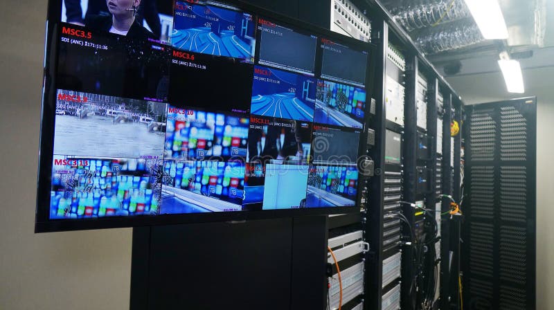 Front Side of the Server. Data Center. Stock Photo - Image of energy ...