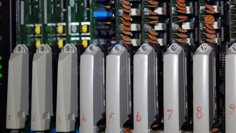 Front Side of the Server. Data Center. Stock Image - Image of ...