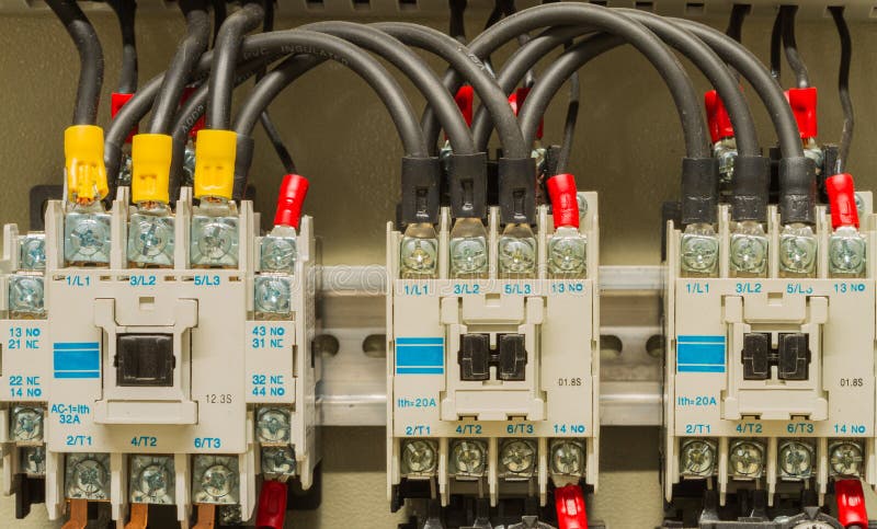 Front Side Showing Switches and Wiring of Machine Control Stock Image ...