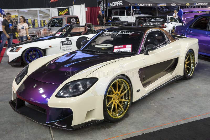 Import Car with Special Paint Editorial Photo - Image of rider, indoor ...