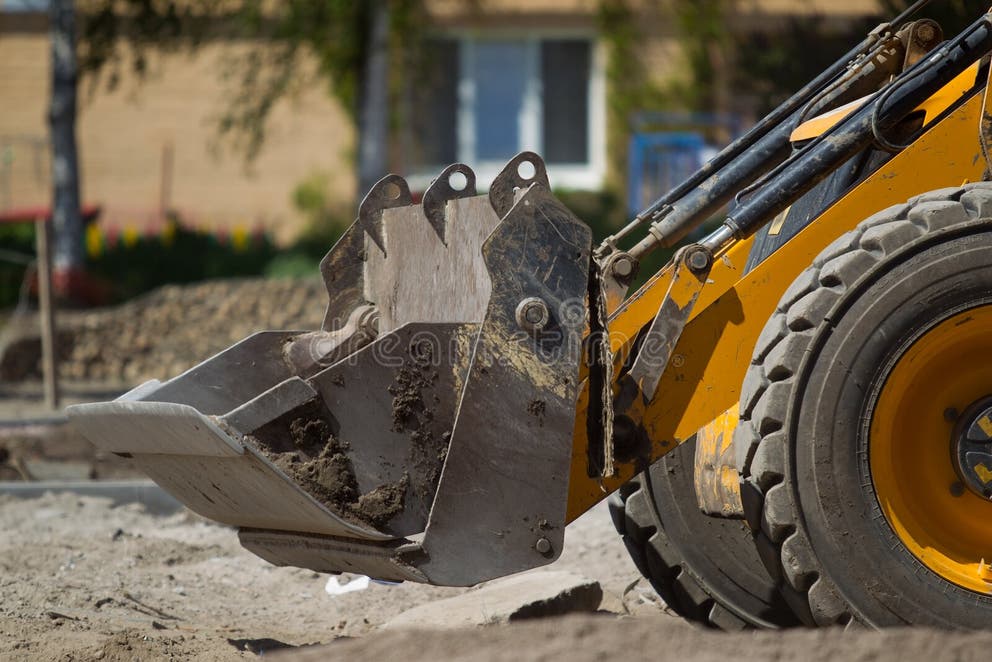 Front Side of the Yellow Front Loader Stock Photo - Image of equipment ...