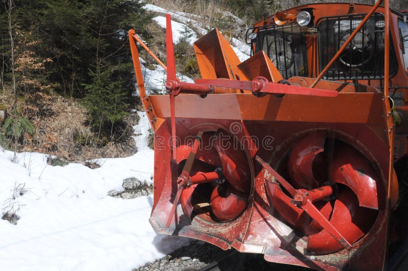 Front snowblower stock image. Image of germany, blade - 32703621
