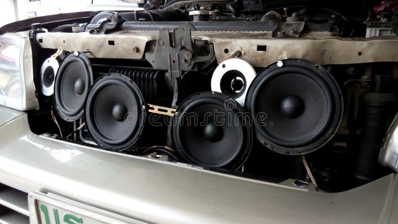 Front Speaker of Car Audio Show Stock Image - Image of exhibition ...