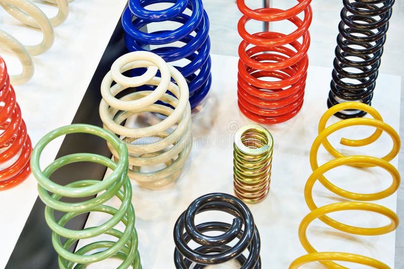 Front Spring for Shock Absorber Stock Image - Image of blue, spare ...