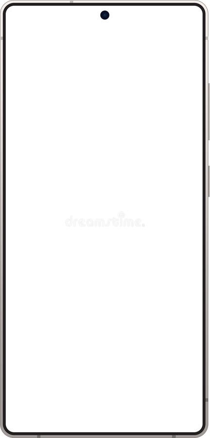 Front Side Android Flagship Mobile Phone or Smart Phone Mockup. Mobile ...