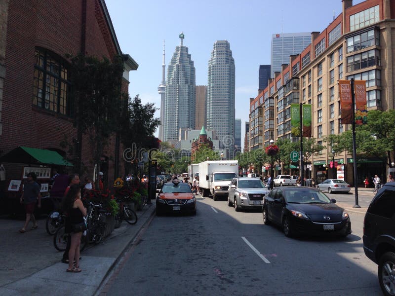 Front Street Downtown Toronto Editorial Stock Image - Image of road ...