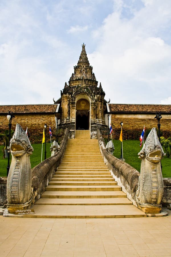 Front of Thai Tample with Blue Sky Stock Image - Image of bagan, famous ...