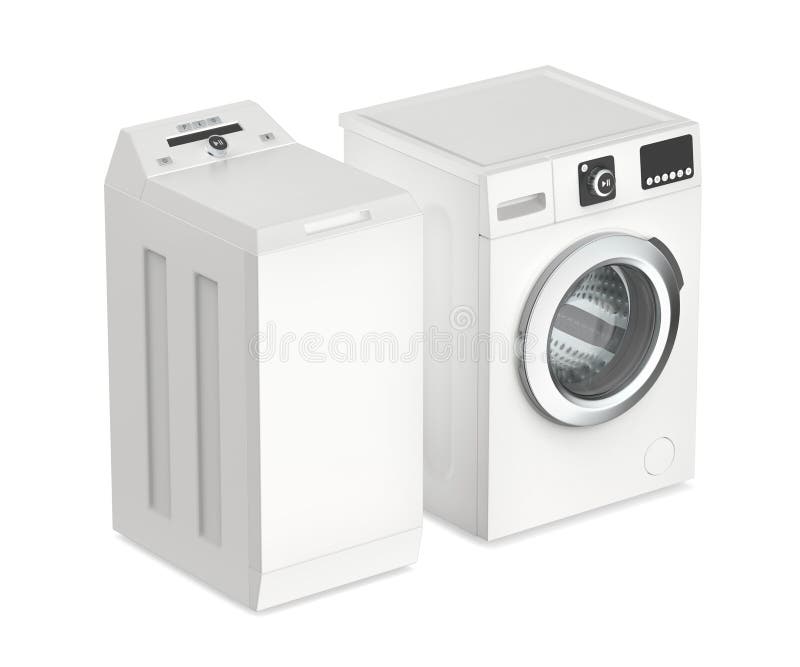 Set of Washing Machines Stylized Isolated Stock Vector - Illustration ...