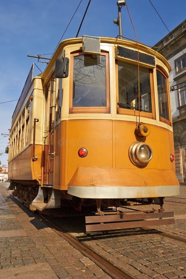 Front of a Traditional Old Electric Tram Stock Image - Image of tram ...