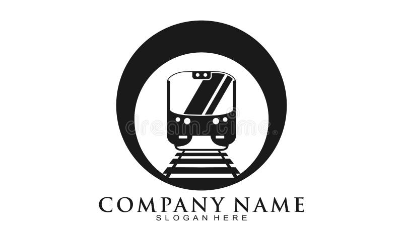 Front of Train with Circle Frame Icon Logo Stock Vector - Illustration ...