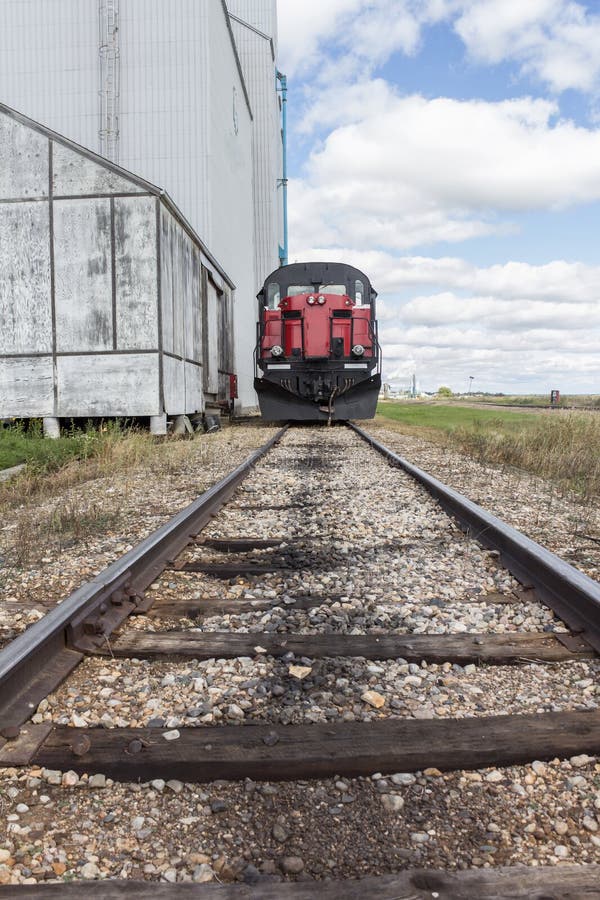 Front of a Train on a Railway Track Stock Image - Image of modern ...