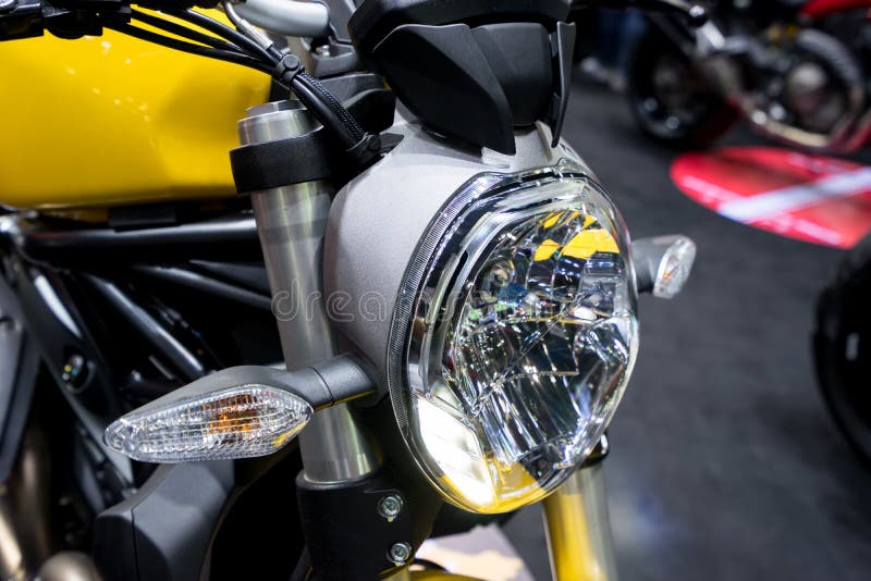 Front Turn Signal on a Motorcycle Stock Photo - Image of bright ...
