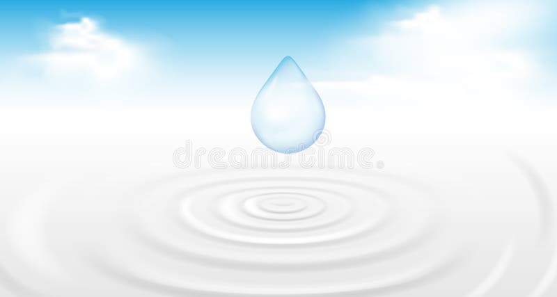 Front Up View Angle of Water Ripple from Rain Drop on White Milk with ...