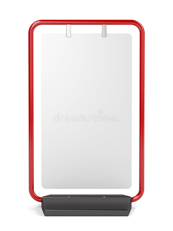 Front View of Advertising Stand Stock Illustration - Illustration of ...