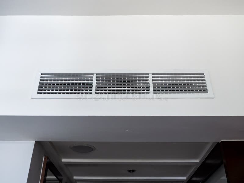 Front View of Air Conditioning Wall Mounted Ventilation System on ...