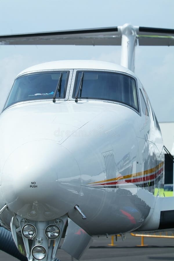 Front view of aircraft stock image. Image of cockpit, tail - 4662355