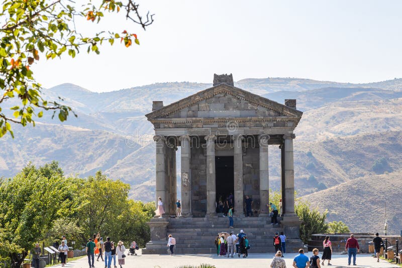 Front View of Ancient Garni Temple in Armenia Editorial Stock Image ...