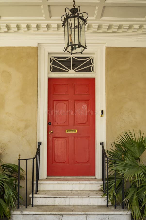 Front View Of Ancient House In Charleston City Stock Image - Image of ...