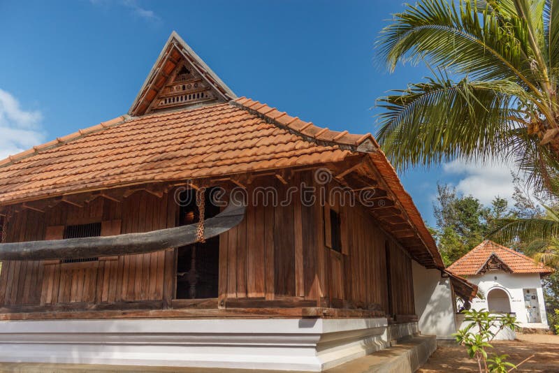 Front View of an Ancient Kerala House , Kerala, India, Feb 25 2017 ...
