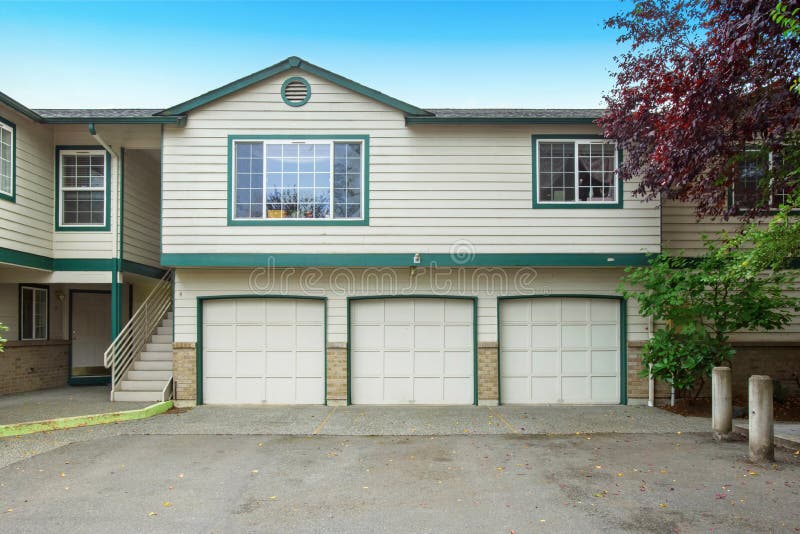 Front View of Apartment Building Stock Photo - Image of driveway ...