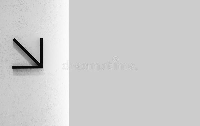 Front View Arrow Sign with Copy Space Stock Photo - Image of footpath ...
